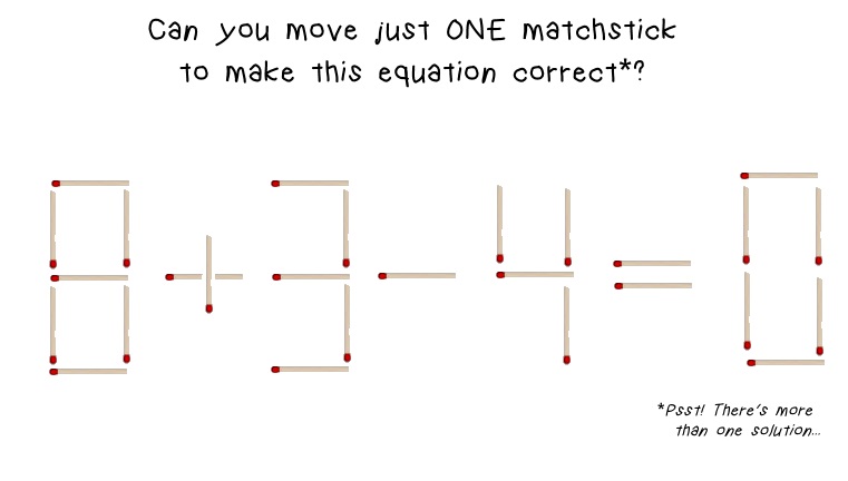 Matchstick Math Brain Teaser